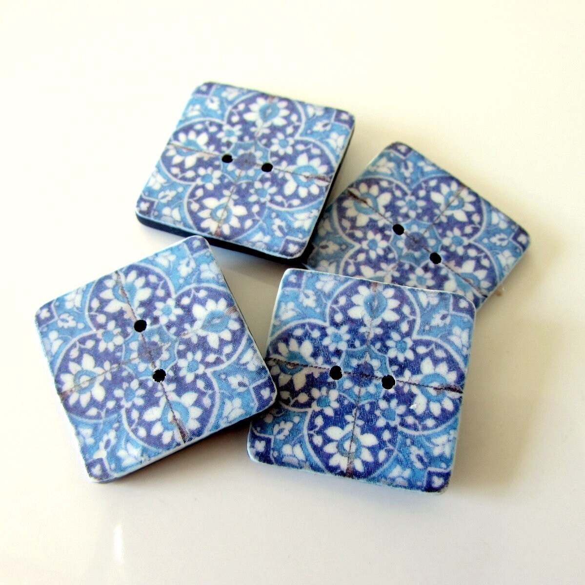 Blue and White Tile Buttons Pakistan sindh 16th Century | Etsy