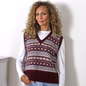 Knitting PATTERN - Fair Isle Vest / Fair Isle Tank / Modern Fair Isle ...