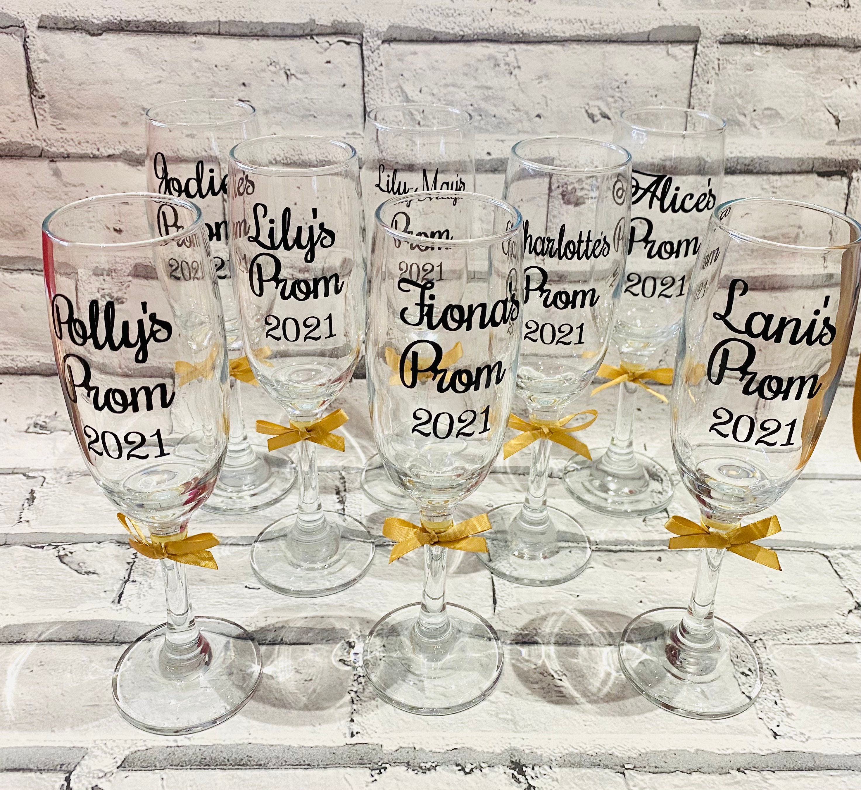 Personalised Prom Champagne Flutes/Glass | Etsy
