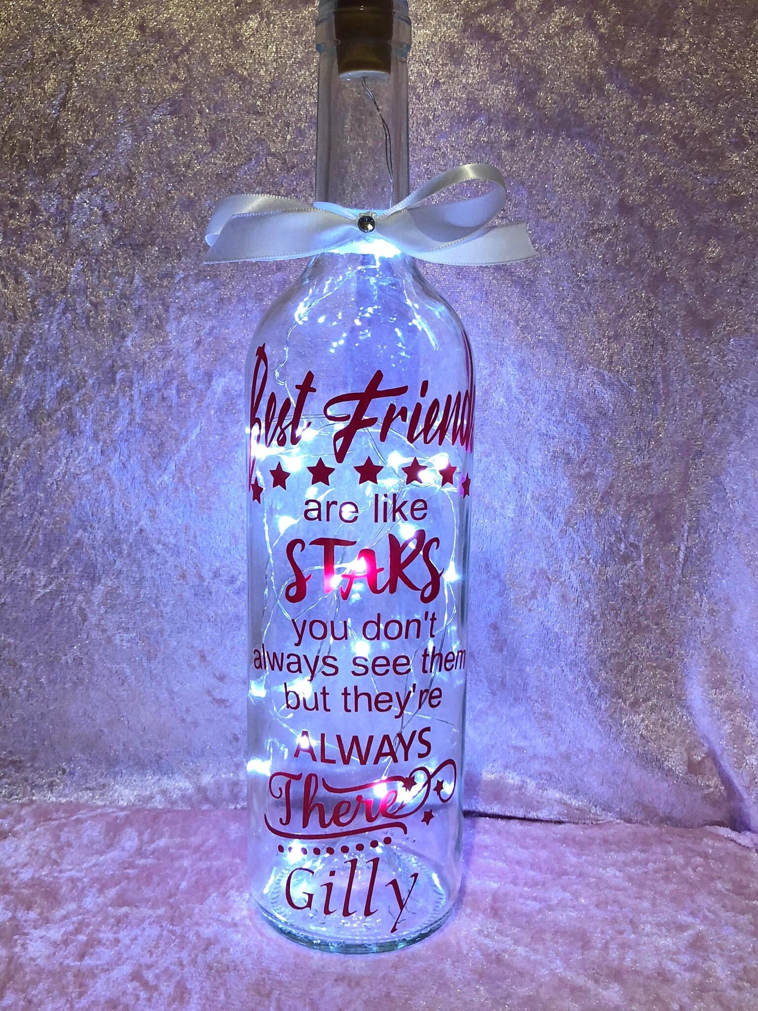 Personalised Best Friend Light up Bottle Gift - Etsy