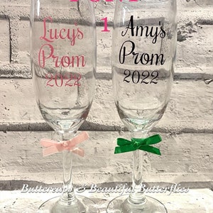 Personalised Prom Champagne Flutes/glass - Etsy UK