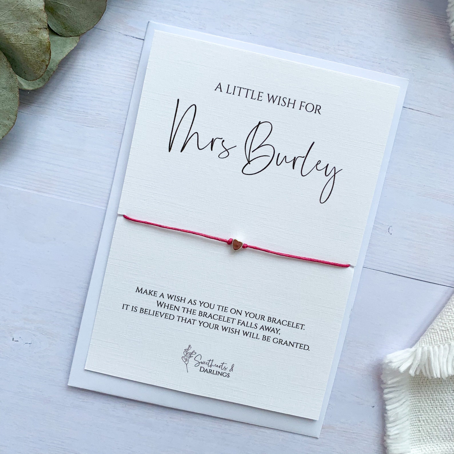 Customised Teacher Wish Bracelet Teacher Thank You Gift - Etsy UK