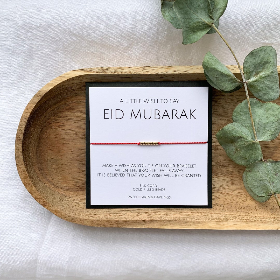 A Little Wish to Say Eid Mubarak Eid Mubarak Wish Bracelet Eid Gifts ...