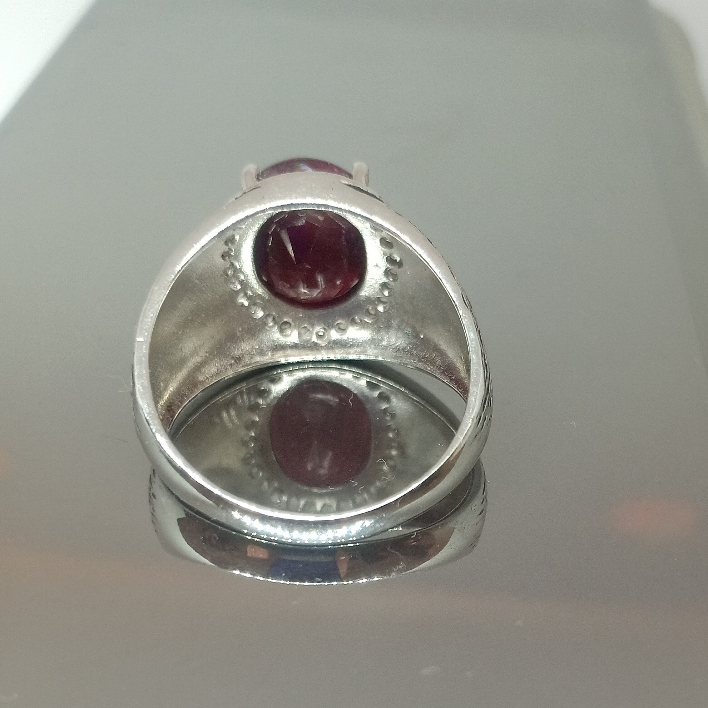 Genuine Ruby Mens Ring Ruby Ring Sterling Silver Single | Etsy