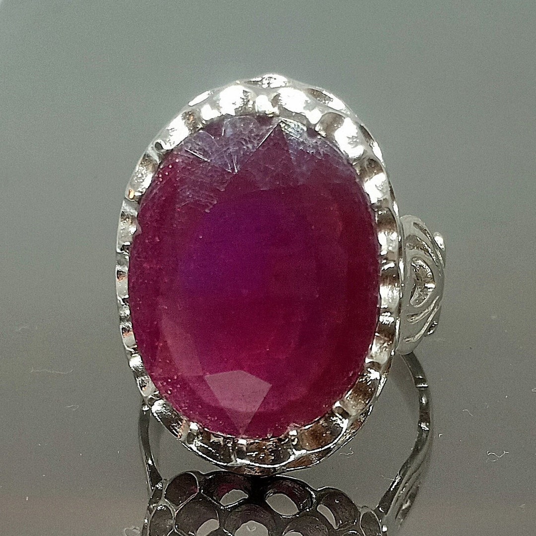 Big Natural Ruby Engagement Ring, Big Natural Ruby Ring for Men ...