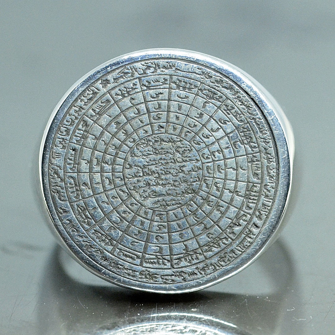 Rare Islamic Talisman Amulet Ring Silver 925 Asma Ul Jannat - Etsy