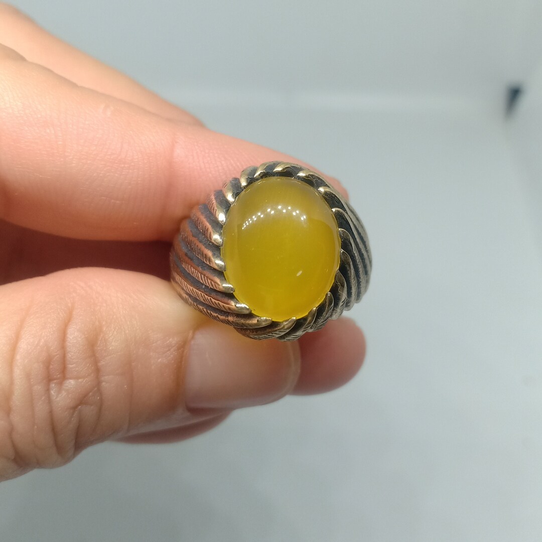 Rare Talisman Ring With Sharaf Al Shams, Sharaf E Shams Natural Yellow ...