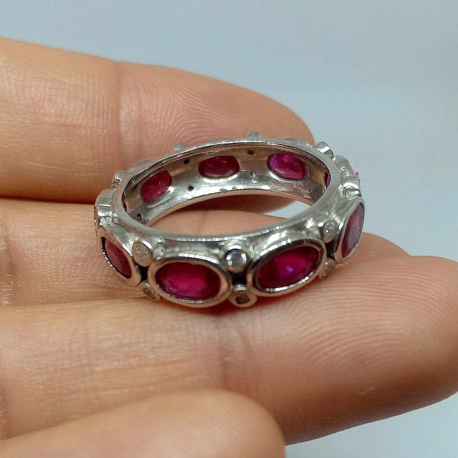 Genuine Ruby Ring for Men Ruby Ring Sterling Silver Ruby | Etsy