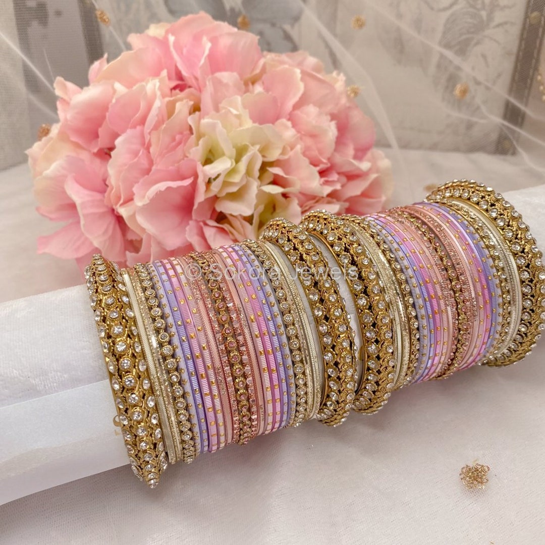Midi Ombre Lilac Bangle Set - Etsy