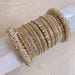 Thanjina Pearly Shimmer Bangle Stack - Golden - Etsy