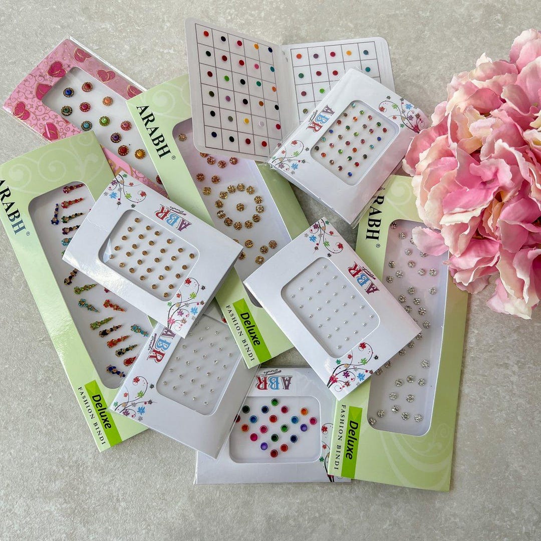 10 Random Bindi Packs - Sizes and Colours Will Vary. - Etsy