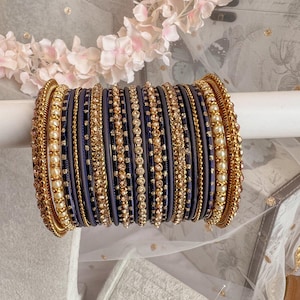 Navy Blue Bangles Set - Etsy