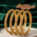 Set of 4 Matt Gold Bangles - Etsy