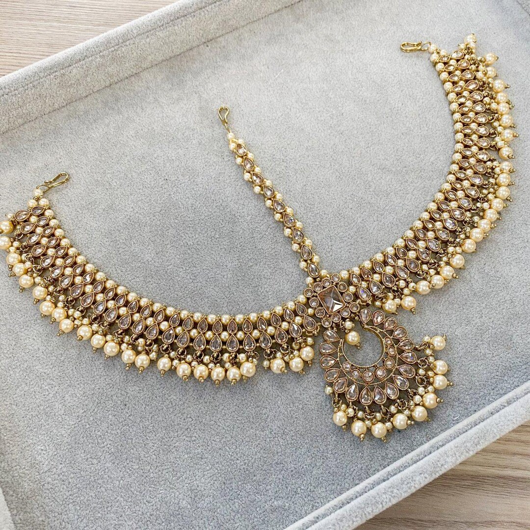 Riya Mathapatti / Head Chain Golden - Etsy