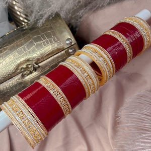 Crystal Detail Luxury Chura Set - Etsy