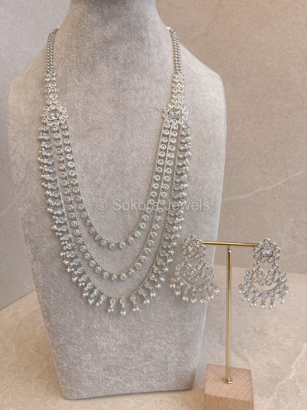 Cynthia Long Mala Set - Silver - Etsy