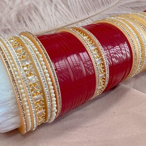 Crystal Detail Luxury Chura Set - Etsy