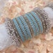 Thanjina Silver and Light Blue Bangle Stack - Etsy