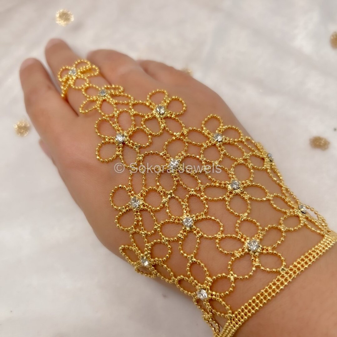 Gold Daisy Hand Harness - Etsy