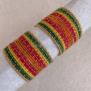 Mini Vibrant Multicolour Bangle Set - Etsy