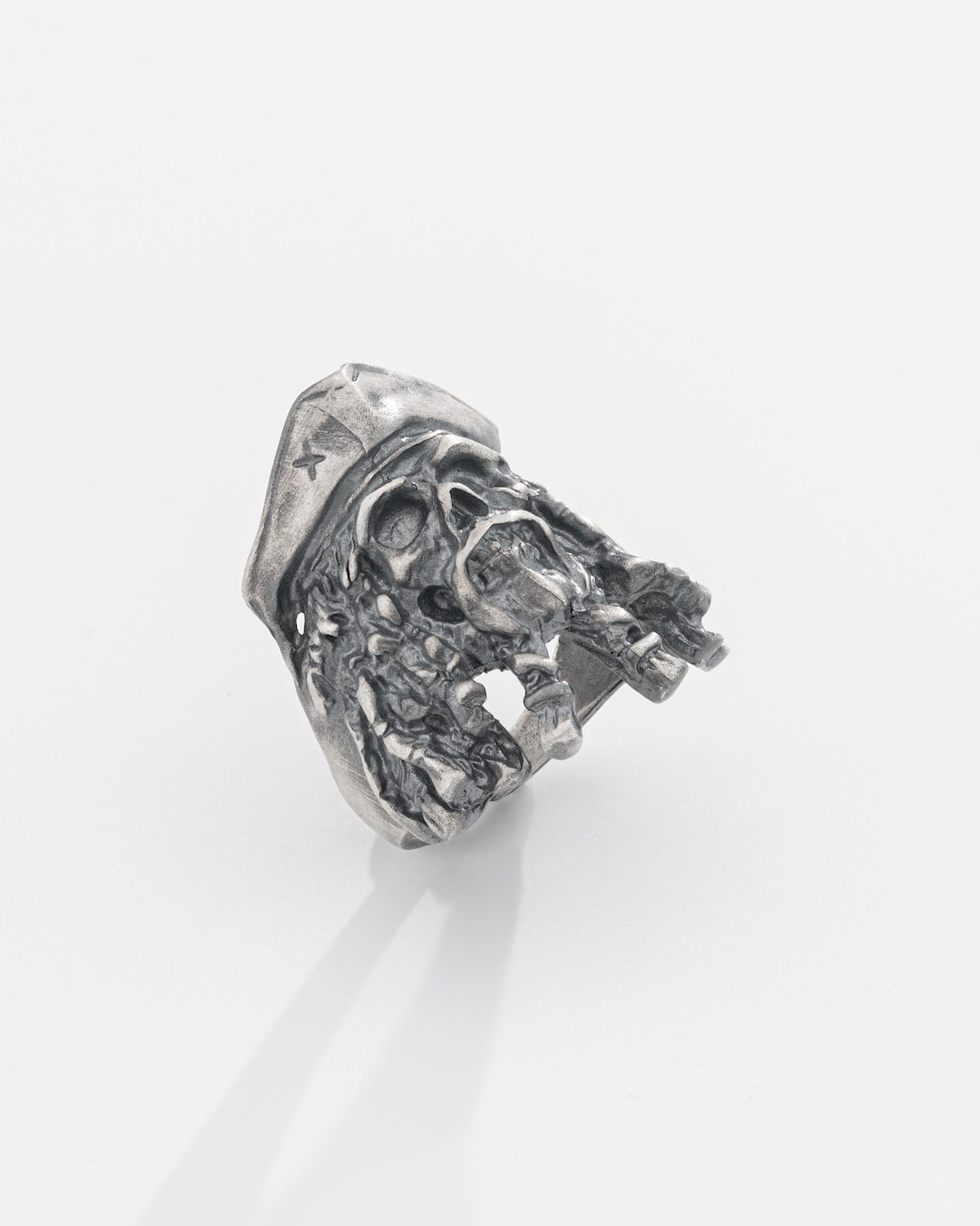 Silver Davy Jones Ring - 925 Sterling Silver, Oxidized Finish ...