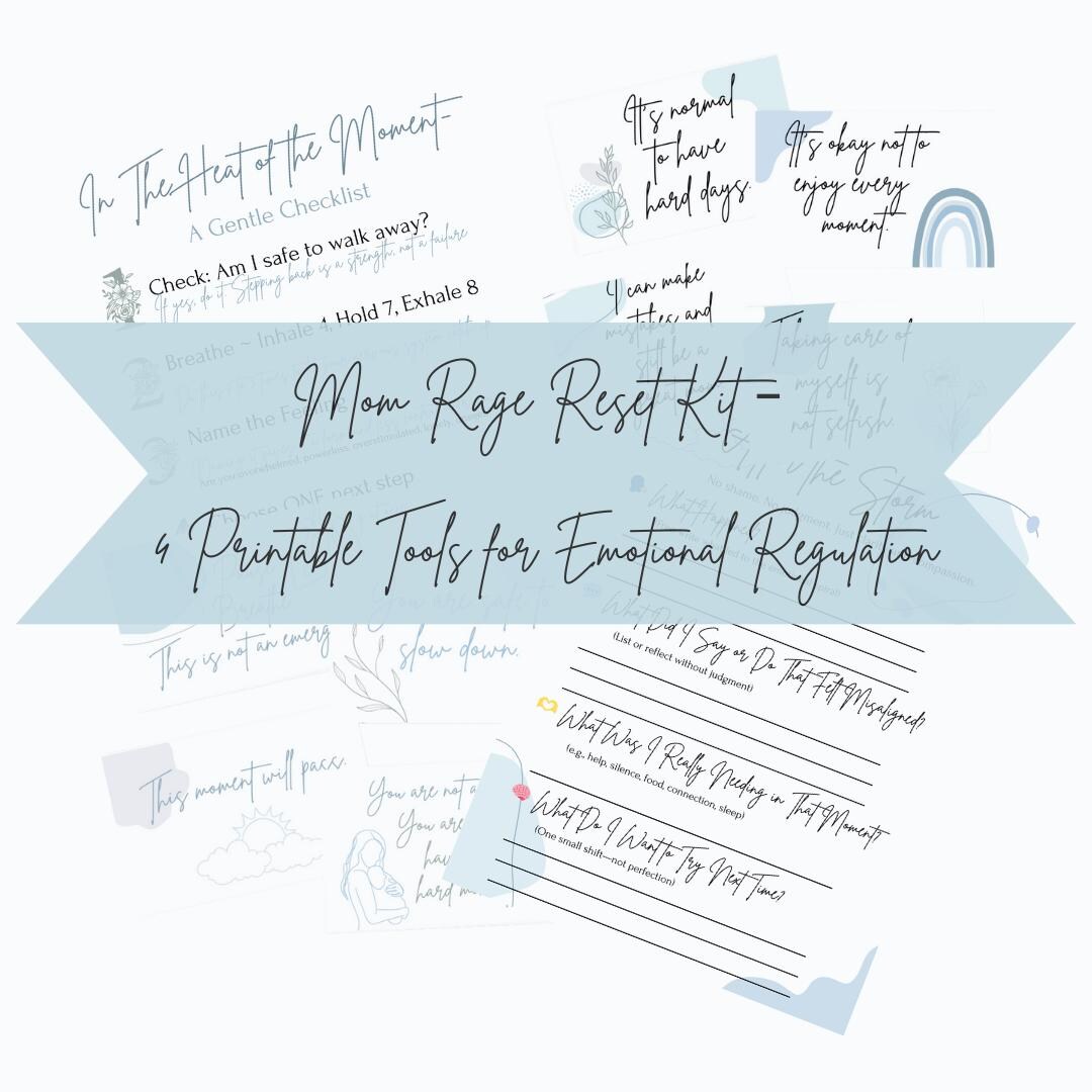 Mom Rage Reset Kit – Printable Affirmations, Emotional Journal, Calming ...