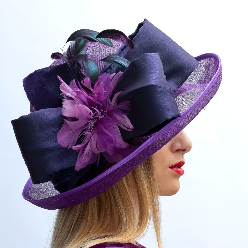 Ascot Wide Brim Hat, Kentucky Derby Hat, Race Season Hat, Royal Ascot ...