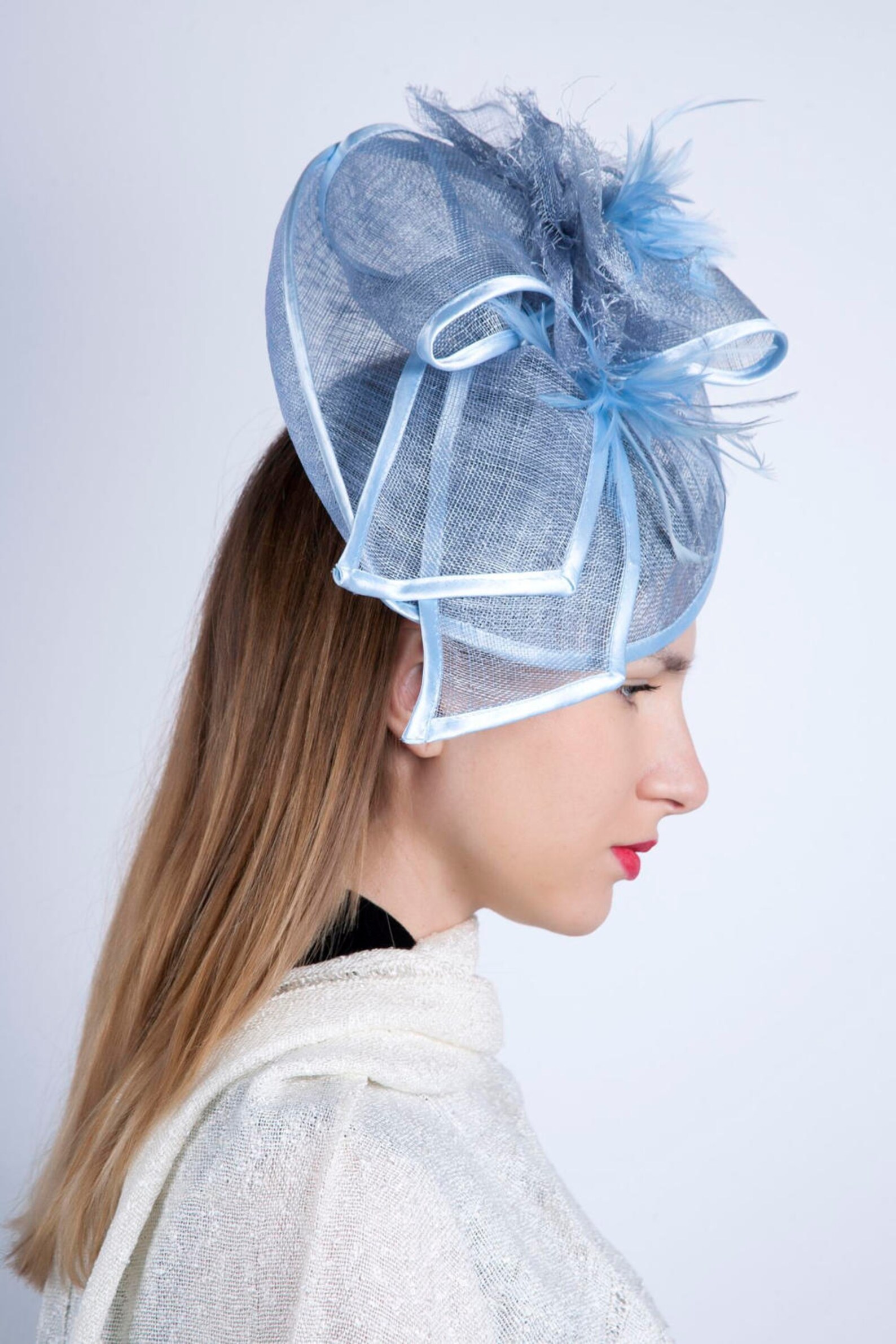 Kentucky Blue Headpiece, Royal Ascot Fascinator, Kentucky Derby Hat ...