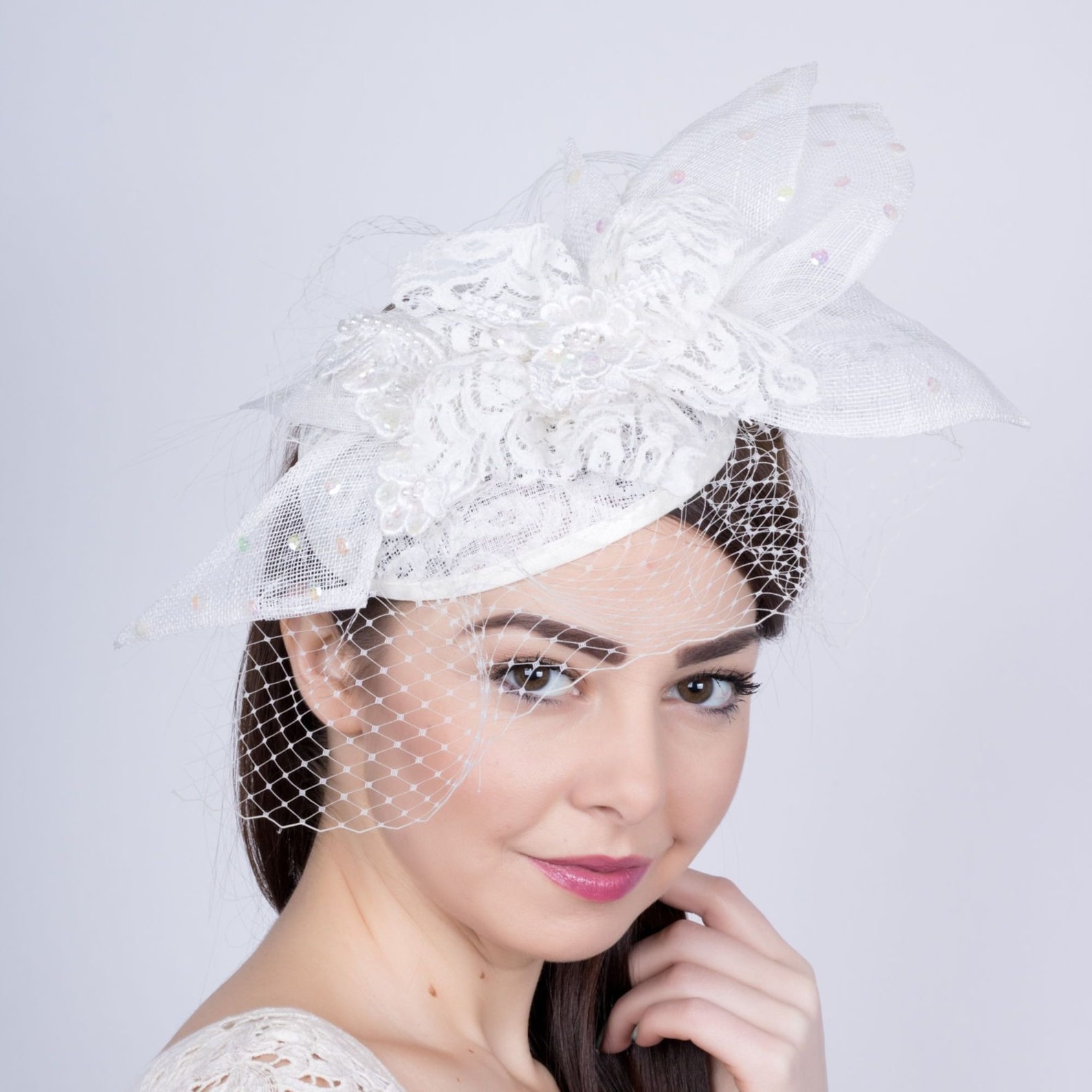 Wedding Lace Fascinator, Bride's Hat, Romantic Wedding Headpiece, Lace ...