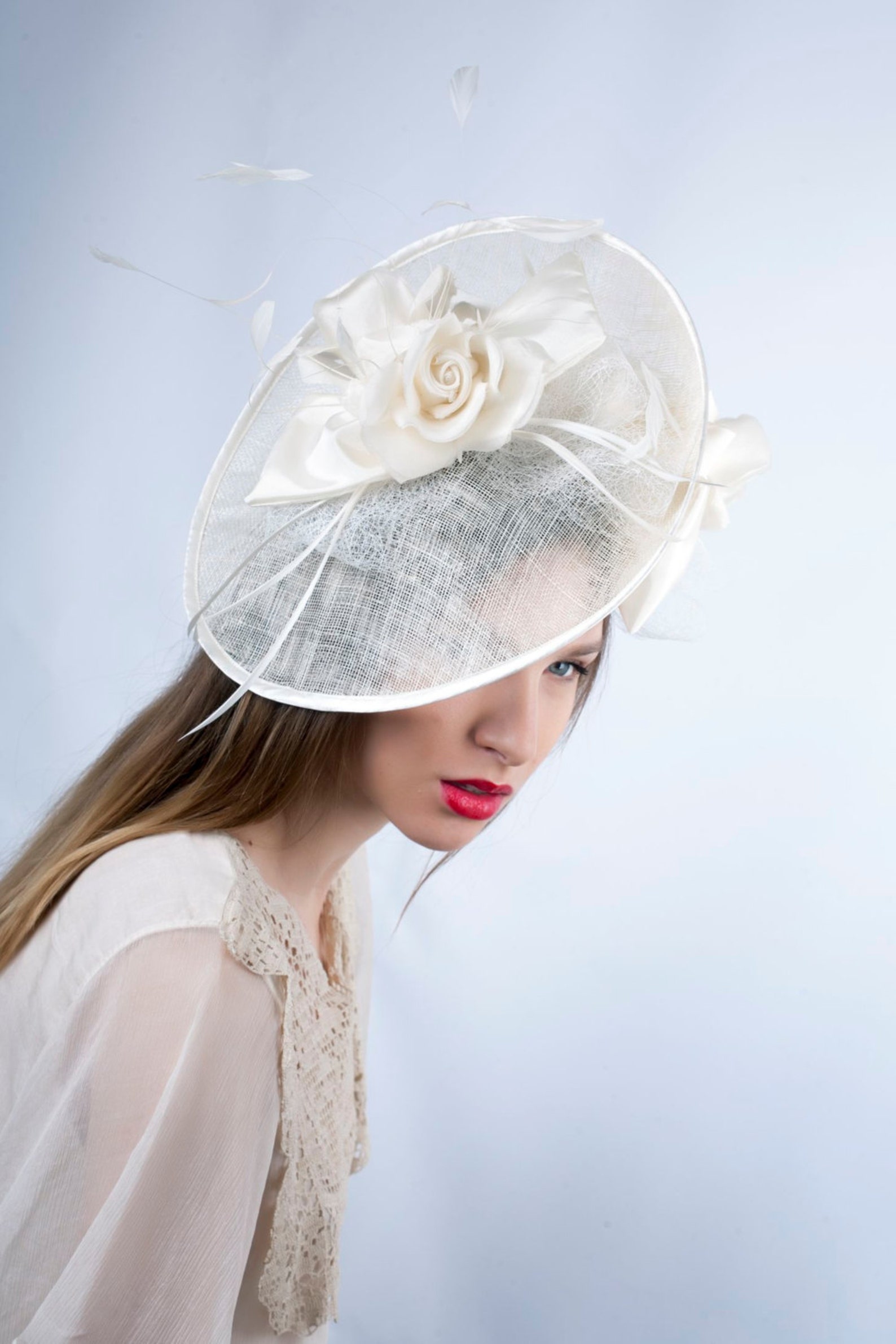 Cream Wedding Hat Wedding Hat Romantic Hat Tea Party Hat - Etsy