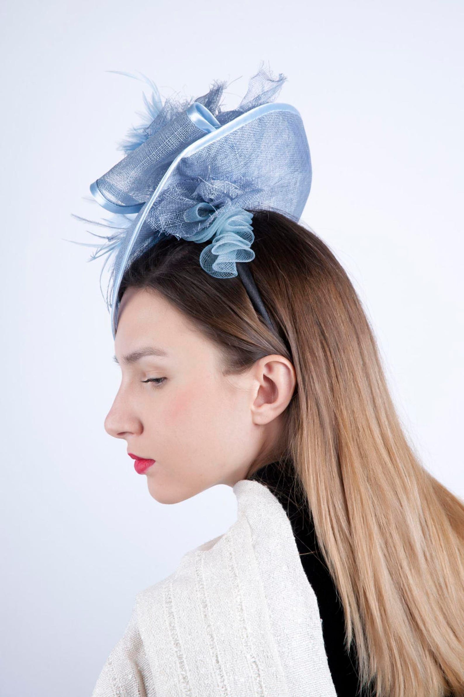 Kentucky Blue Headpiece, Royal Ascot Fascinator, Kentucky Derby Hat ...