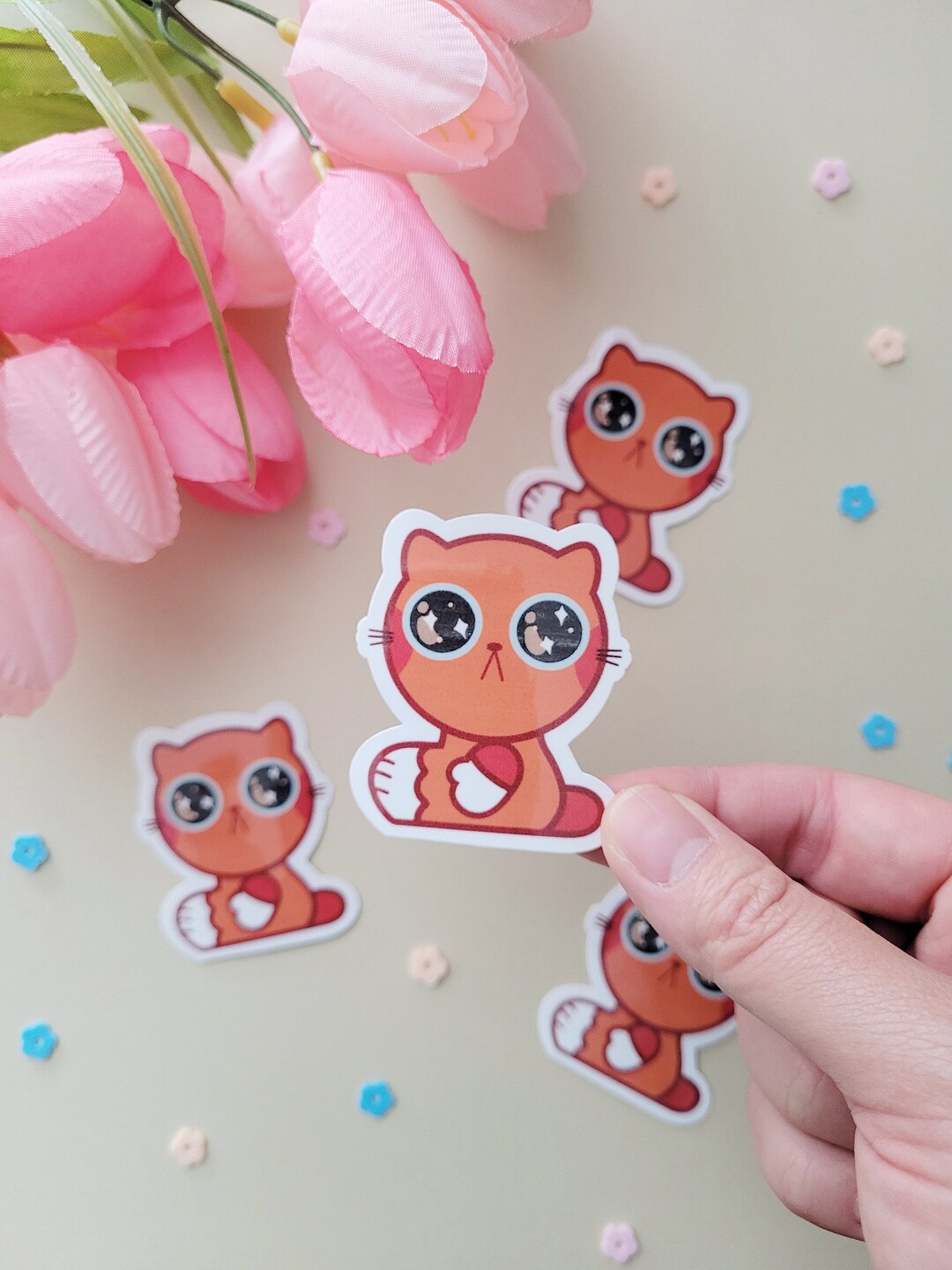 Saffron the Cat Vinyl Sticker - Etsy