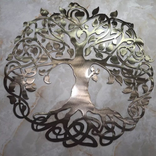 Curly Tree of Life Metal Wall Art Entryway Decor Living | Etsy