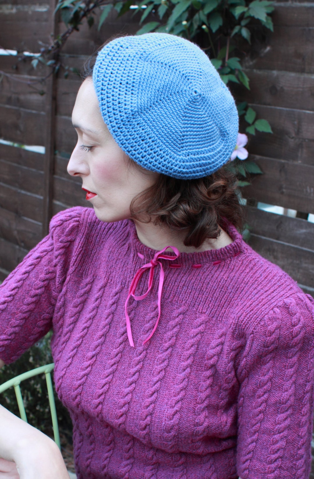 A Draped Beret - A PDF Pattern for an Original Design. A Crochet Beret ...