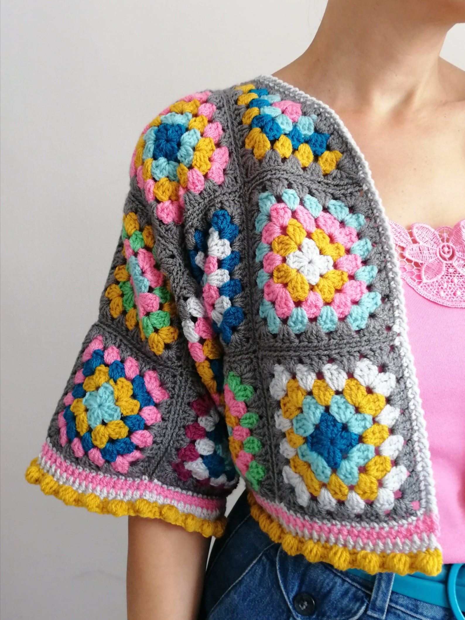 Cropped Granny Jacket PDF PATTERN (DK) - Etsy Australia