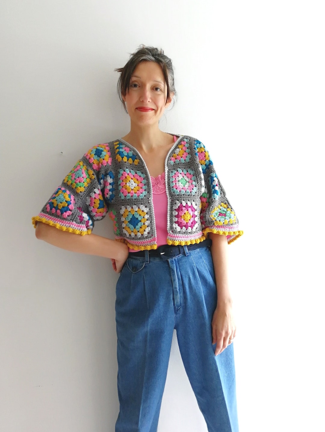 Cropped Granny Jacket PDF PATTERN (DK) - Etsy