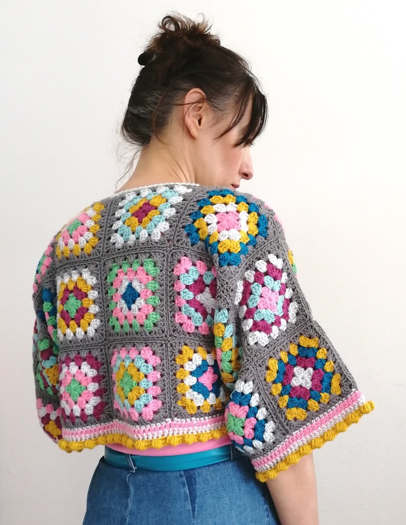 Cropped Granny Jacket PDF PATTERN (DK) - Etsy Australia