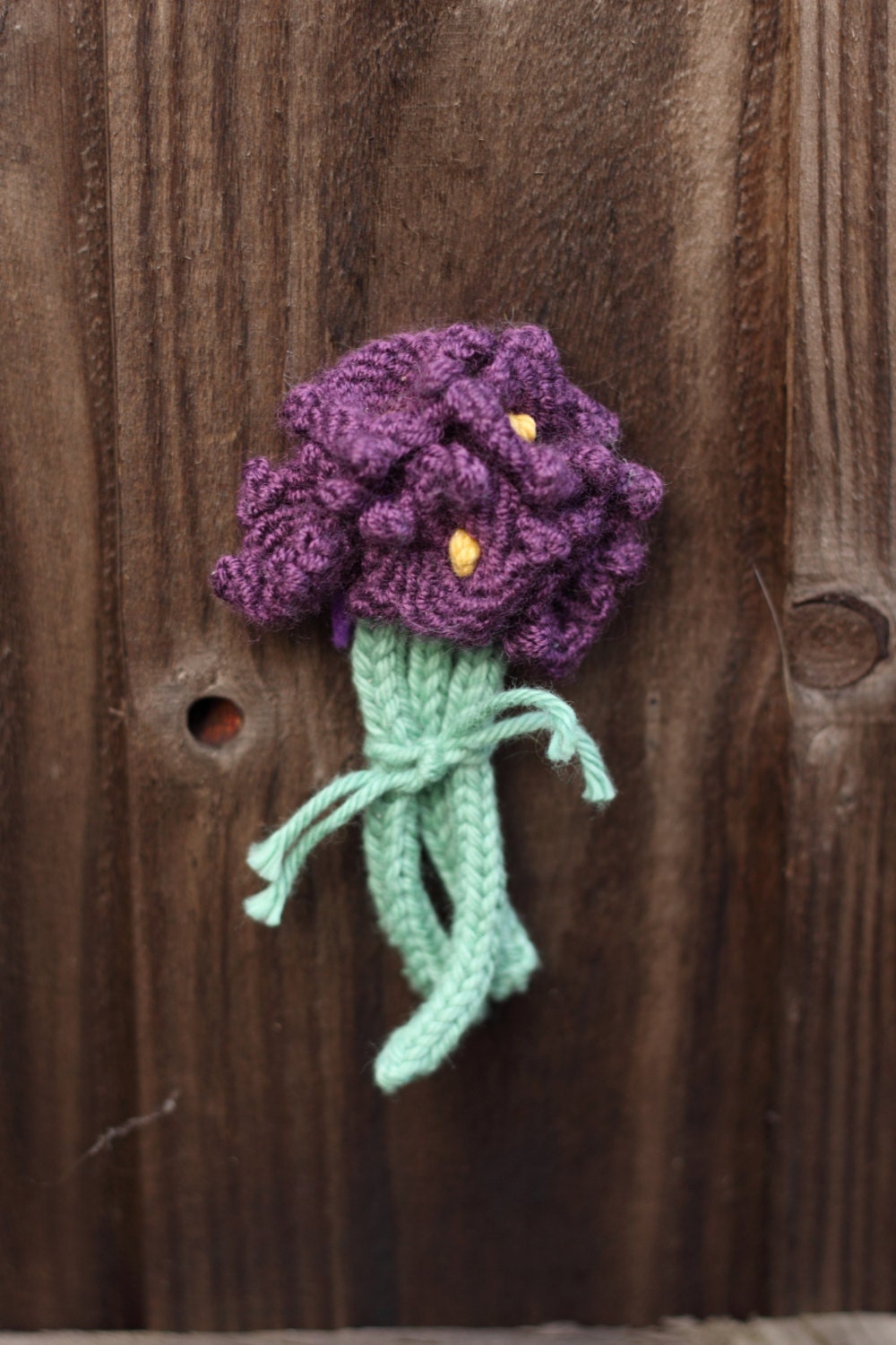 A Posy of Violets PDF Pattern for a Knitted Brooch / Make Do - Etsy