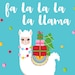 Fa La La La Llama Christmas Poster - Downloadable Print - Etsy