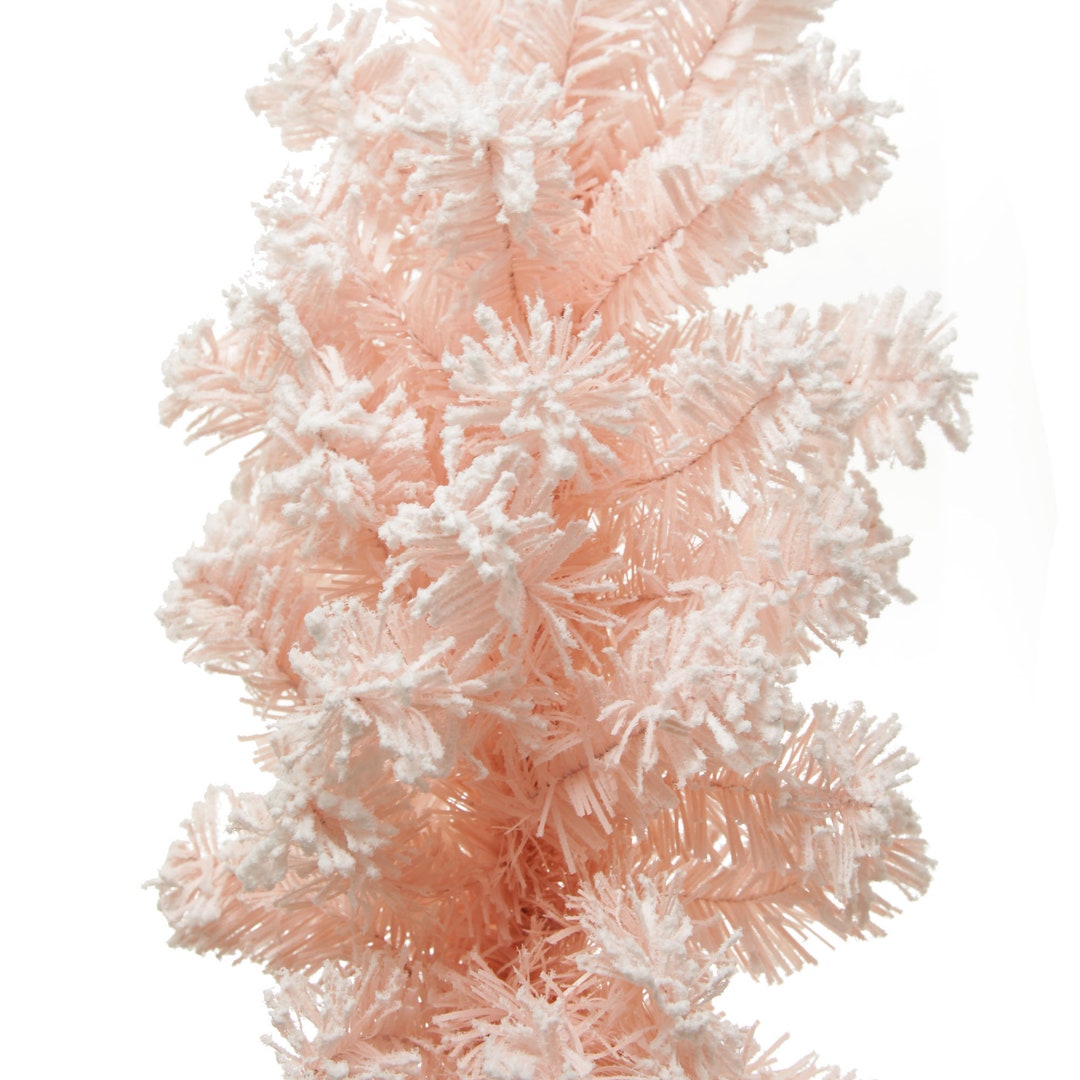Snow Flocked Pink Fir Christmas Garland - 180cm - Etsy