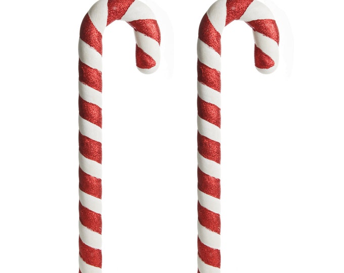 Extra Large Glitter Candy Cane Foam Bauble Red White Christmas Tree Hanging Decoration Festive ...