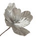 Silver Satin Magnolia Flower Stem With Glitter Trim - Etsy