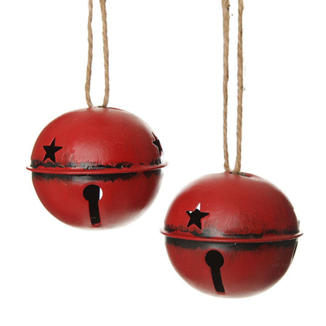 Antique Red Bell - Set of 2 - Etsy