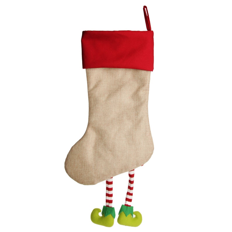 Personalised Girl Elf Christmas Stocking With Dangly Legs - Etsy