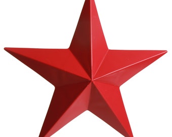 Mini Glittered Ruby Red Star Tree Topper 2.75 W Metal Star / Little Red ...