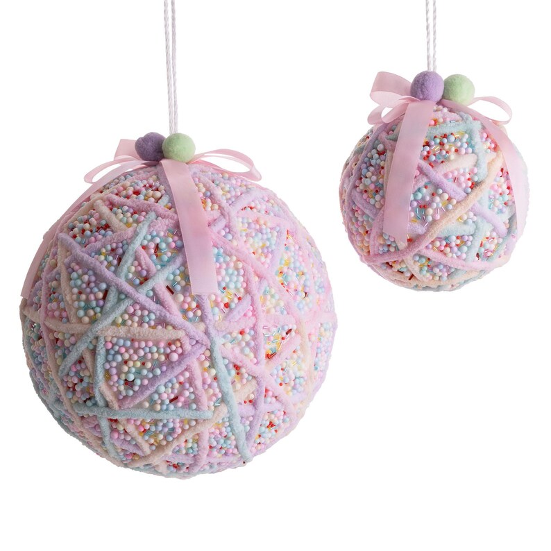 Pastel Rainbow Sprinkle Ball Hanging Decoration 16cm - Etsy