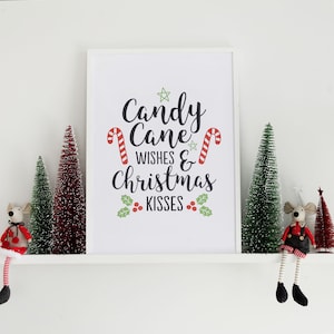 Candy Cane Christmas Poster - Downloadable Print - Etsy