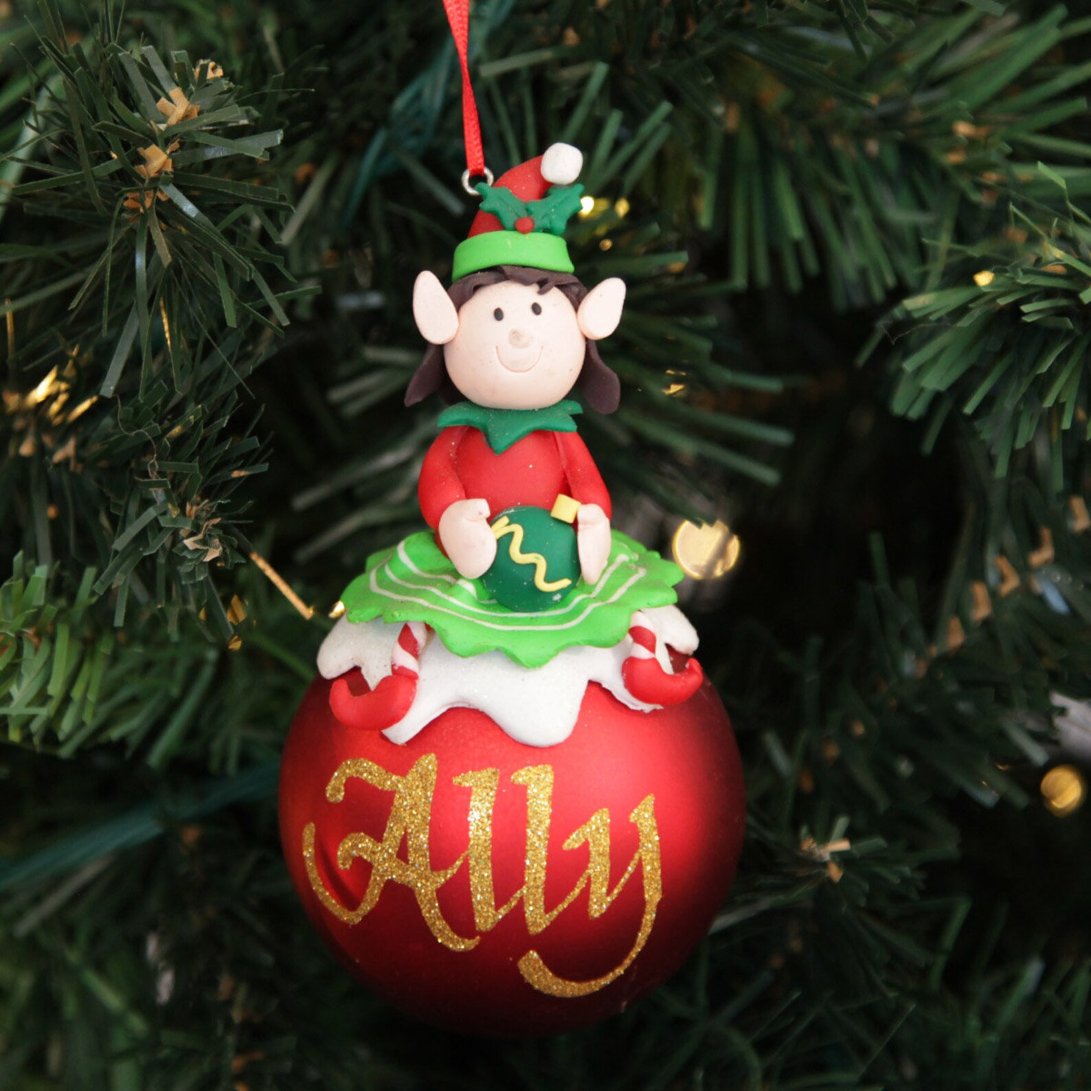 Girl Elf Shelf Sitter and Bauble Pack - Etsy