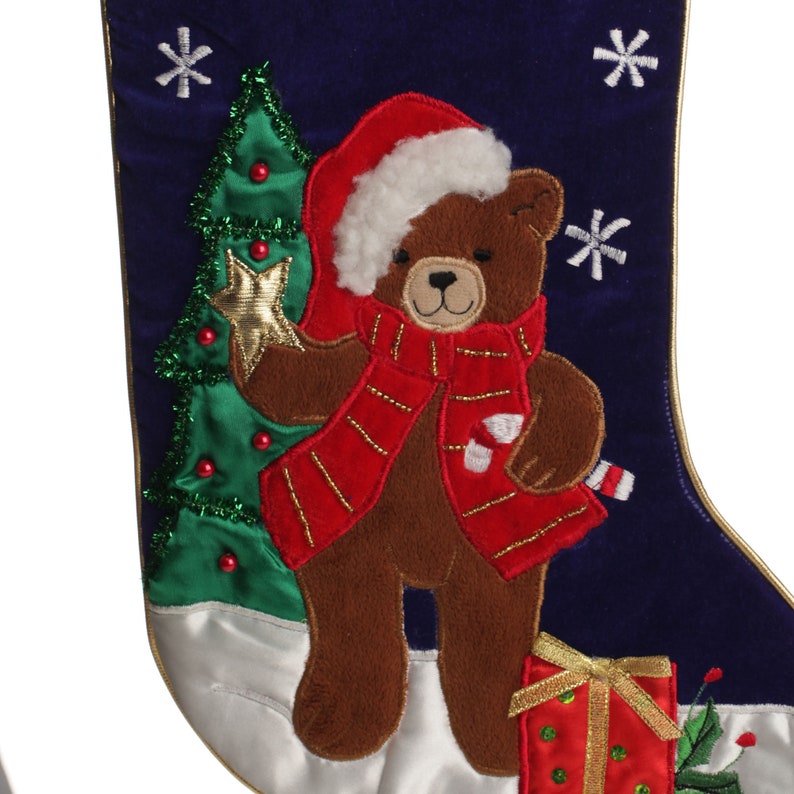 Personalised Teddy Bear Christmas Stocking - Etsy
