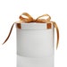 Personalised White Round Gift Box With Gold Ribbon Bow - Etsy
